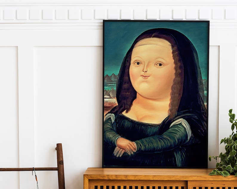 Mona Lisa Print by Fernando Botero Body Positive Wall Art - Etsy