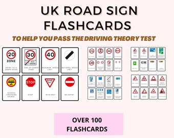 Road Sign Flashcards Printable - Etsy