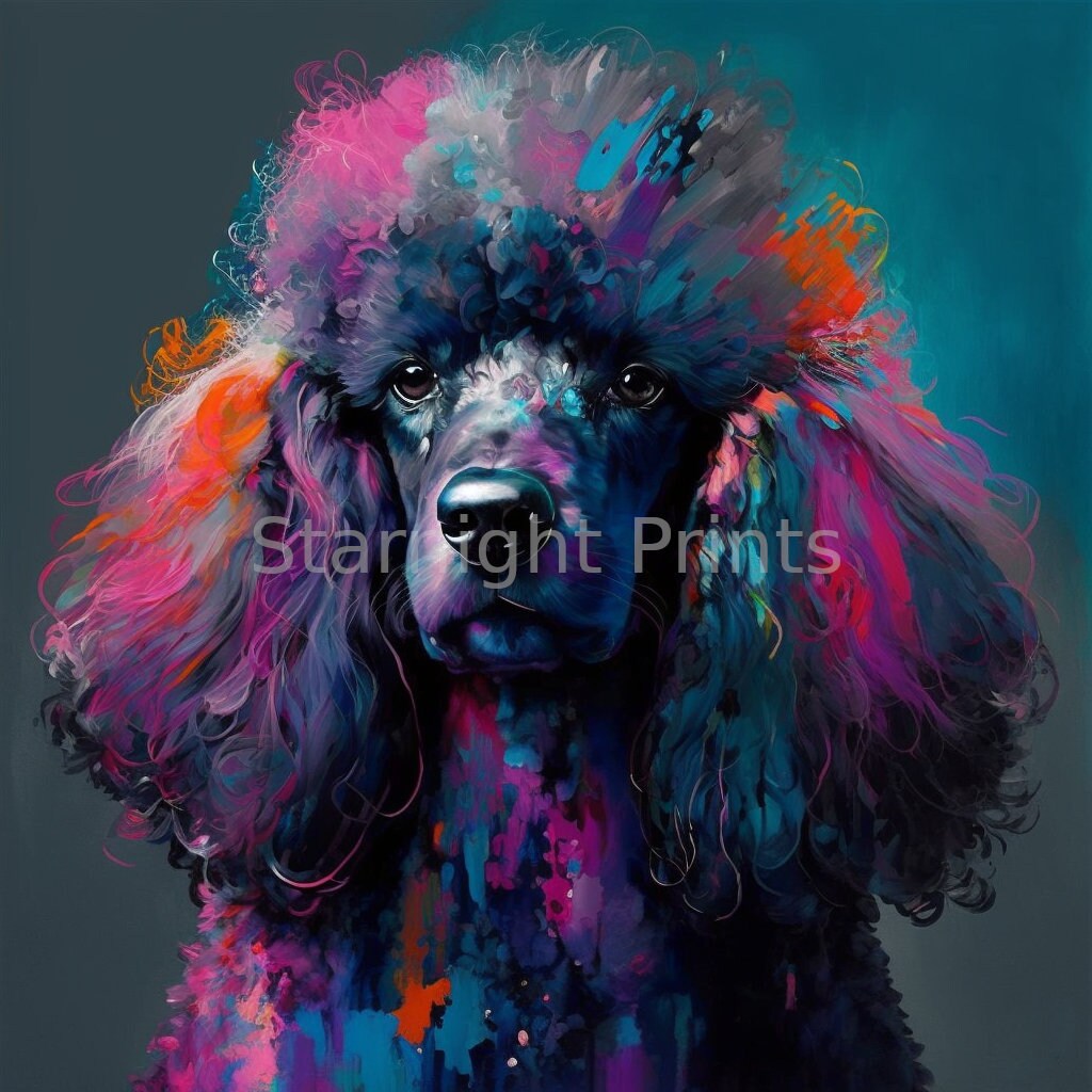 Poodle Dog Digital Art in a Graffiti Style Digital Download - Etsy