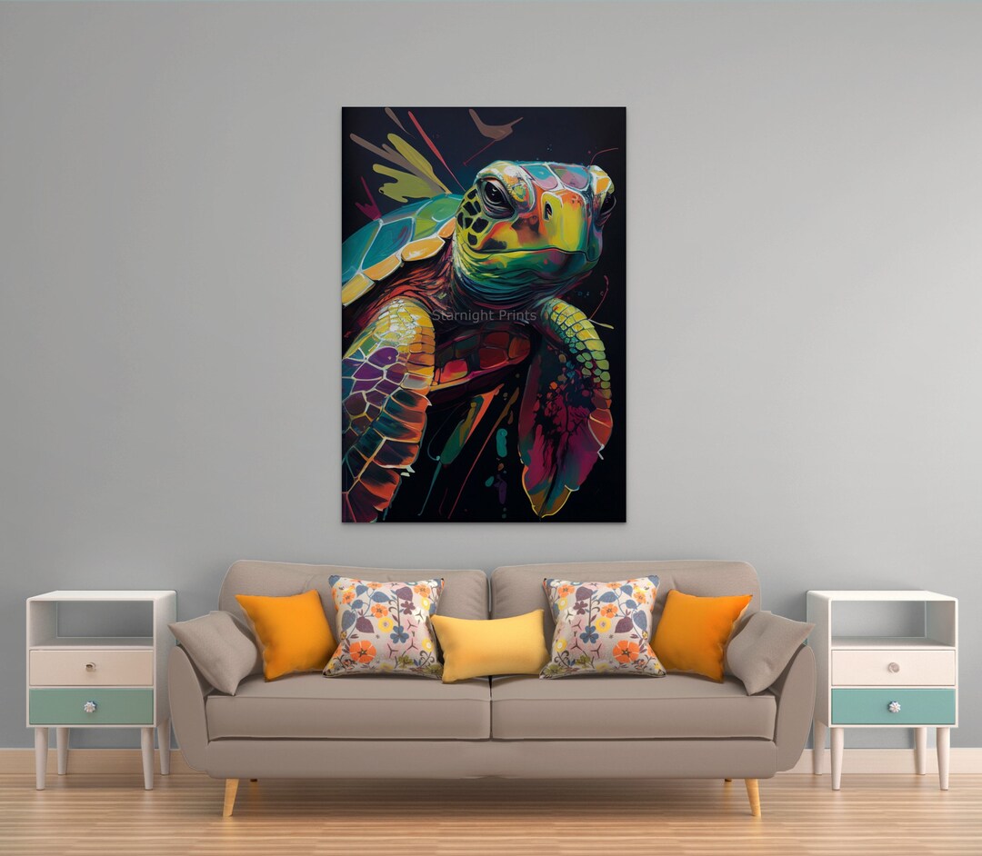 Turtle Digital Art in a Graffiti Style Digital Download, Artwork ...