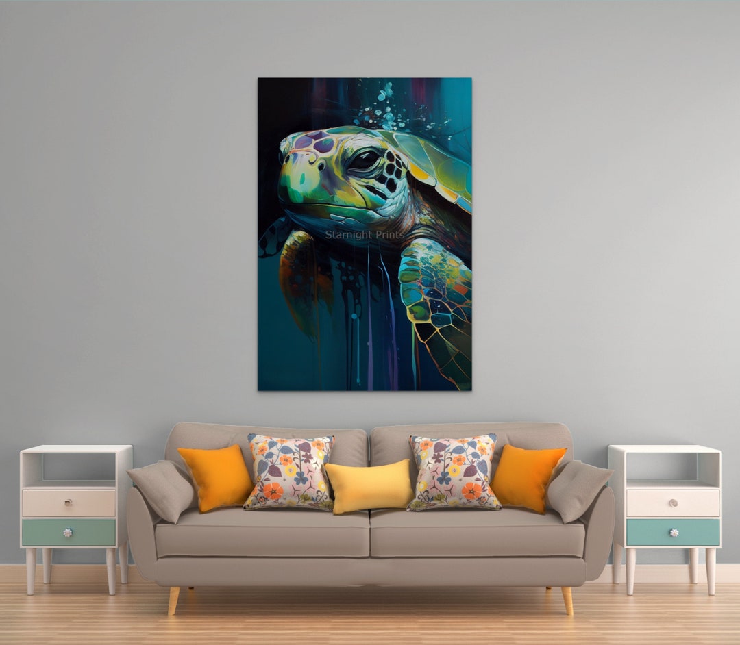 Turtle Digital Art in a Graffiti Style Digital Download, Artwork ...