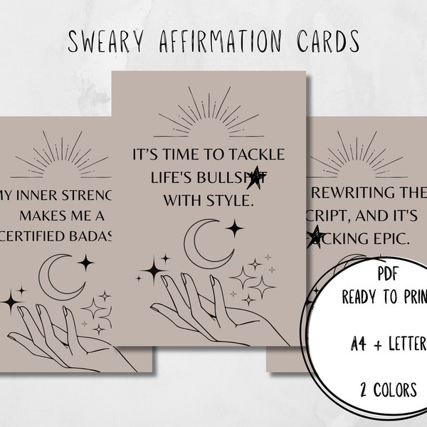 Swear Affirmations - Etsy Australia