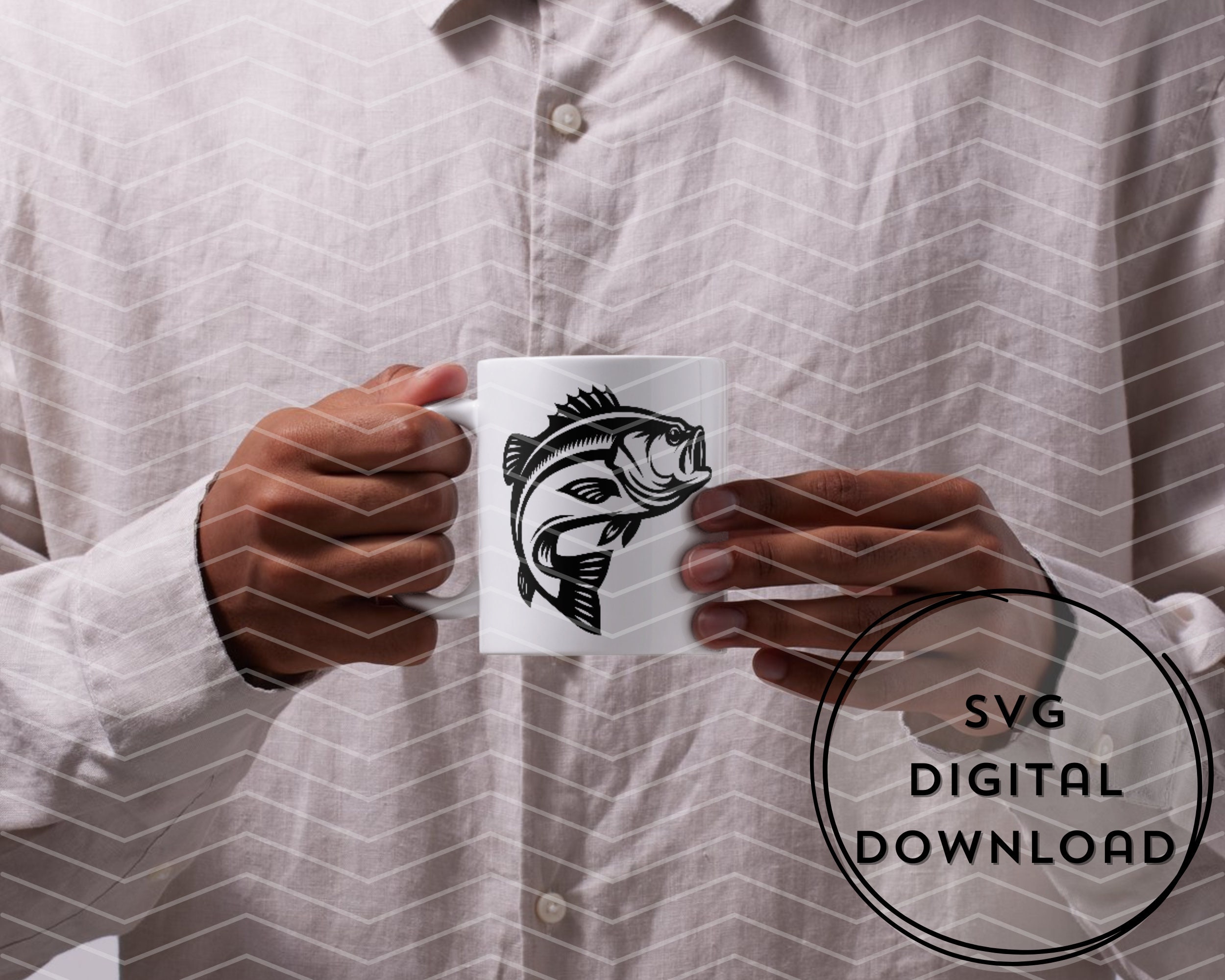 Bass Fish Svg Fishing Fisher Perch Cut File SVG - Etsy Canada