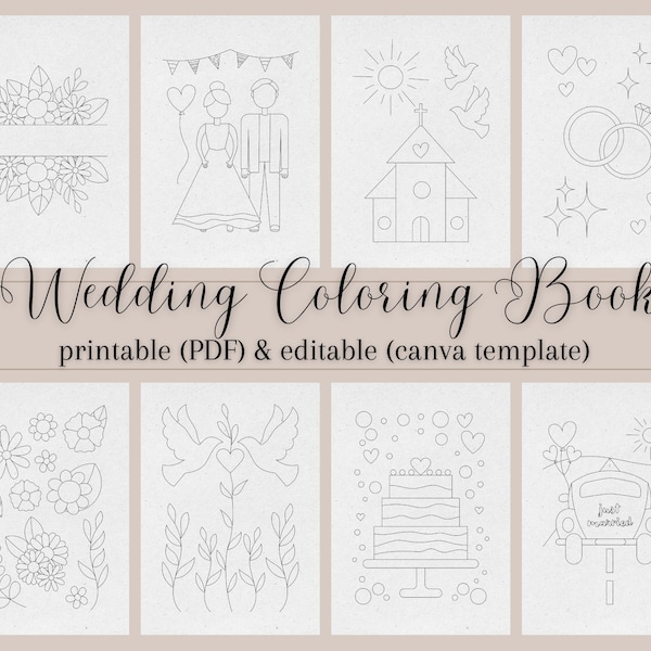 Wedding Coloring Books - Etsy