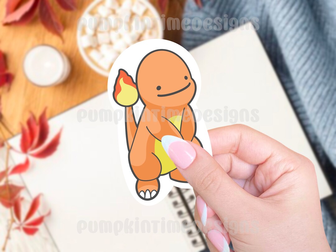 Ditto Charmander Poke Die Cut Sticker - Etsy