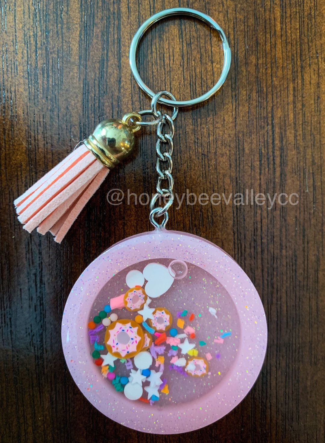 Donut Shaker Keychain - Etsy