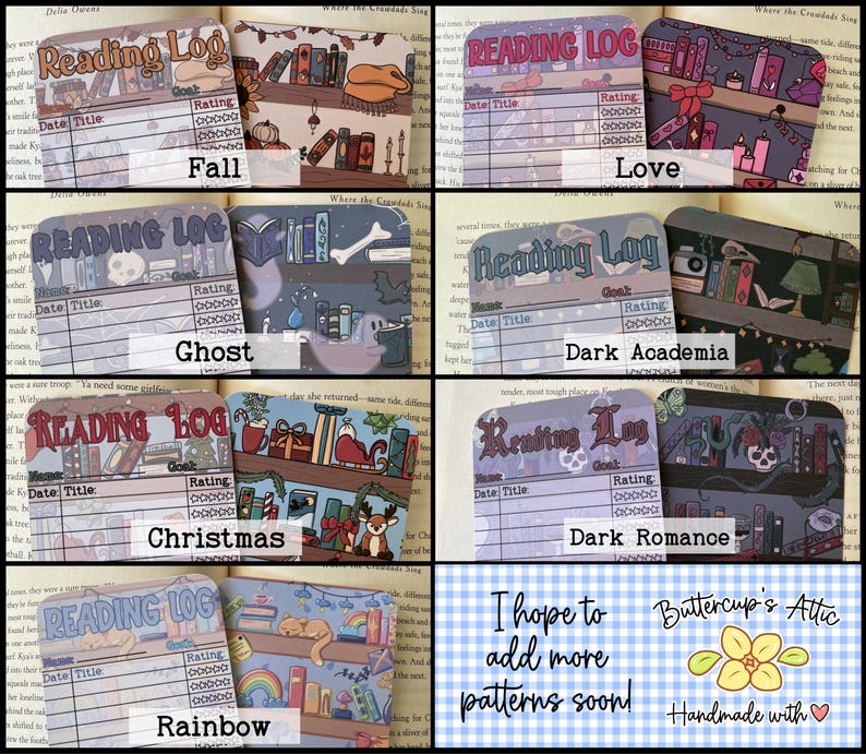 Trope and Seasonal Reading Log Bookmark: Reading Tracker, Double Sided ...