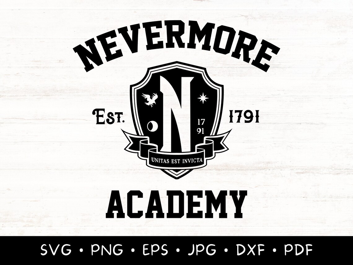 Wednesday Svg Wednesday Addams Svg Nevermore Academy SVG - Etsy
