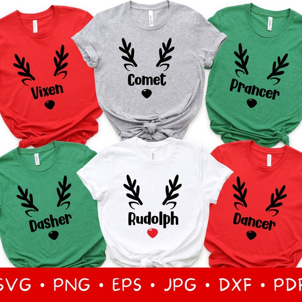 Reindeer Names Svg - Etsy
