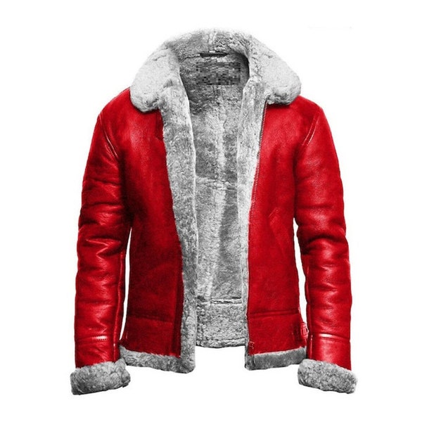 Red Leather Jacket - Etsy