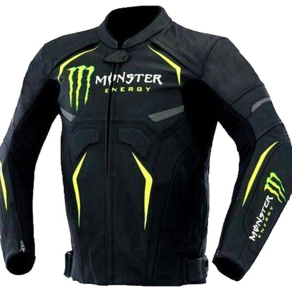 Monster Energy Leather Jacket - Etsy