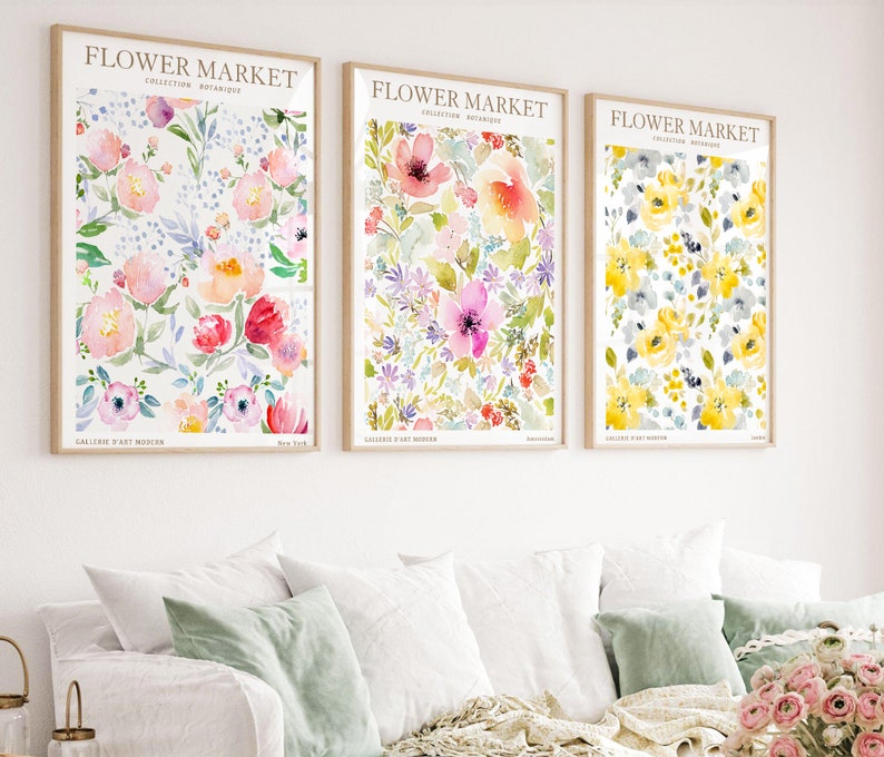 Flower Wall Art Set of 6 Wildflower Poster Wildflower Print - Etsy