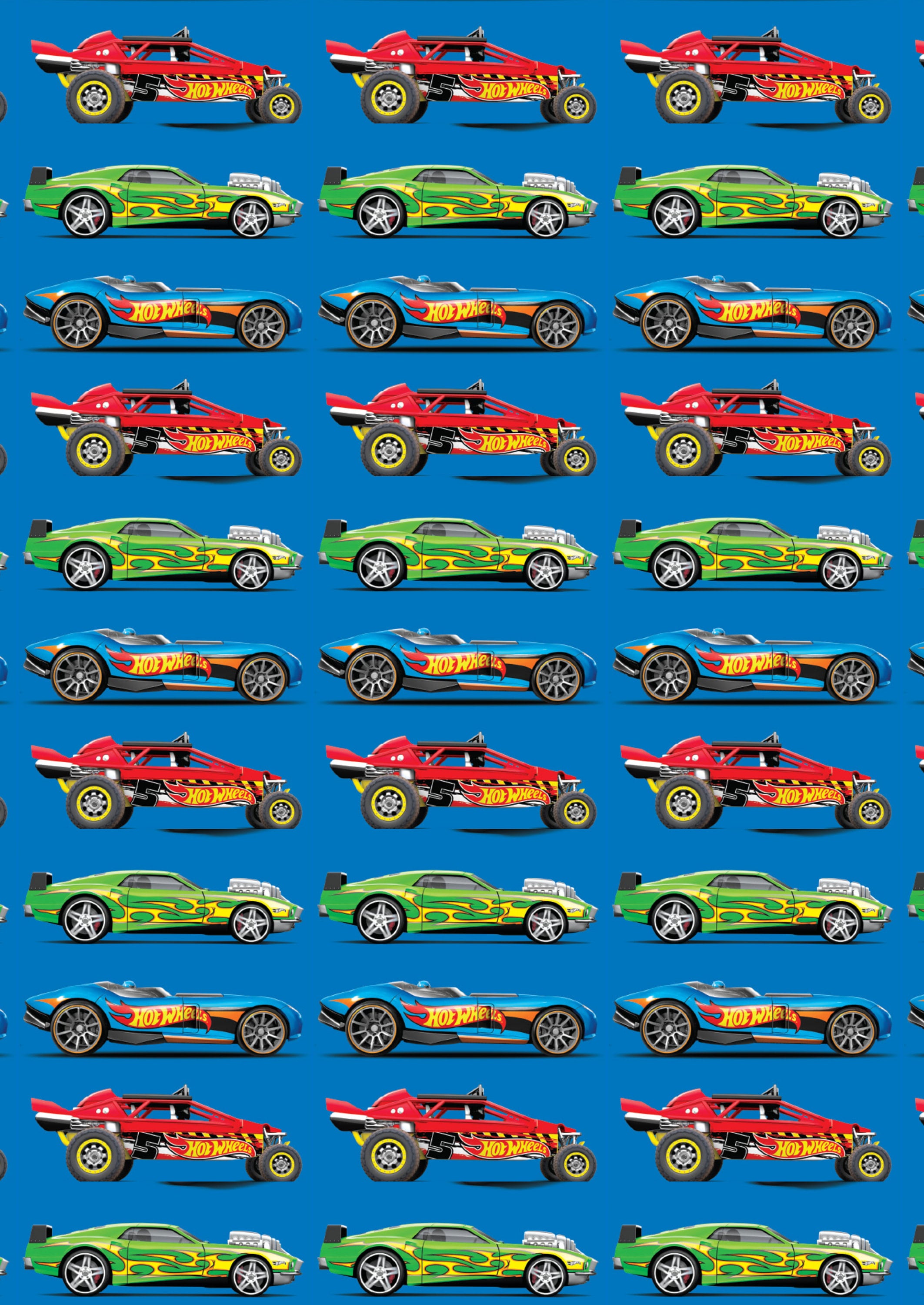 Race Car Digital Paper, Hot Wheels, Scrapbook Paper, Seamless Pattern ...