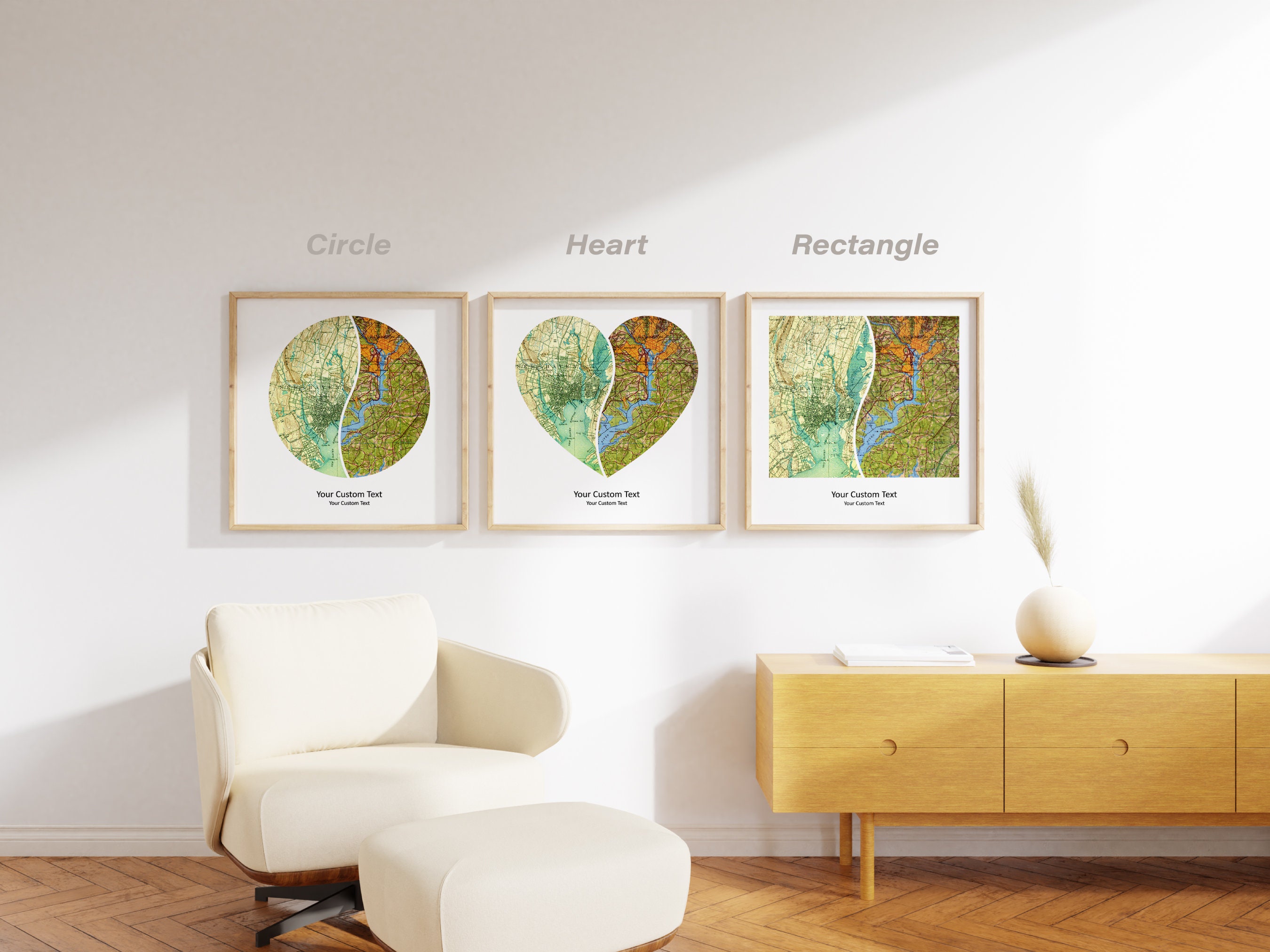 Grandpa Father's Day Gift With Maps Showing Where His Grandkids Live ...