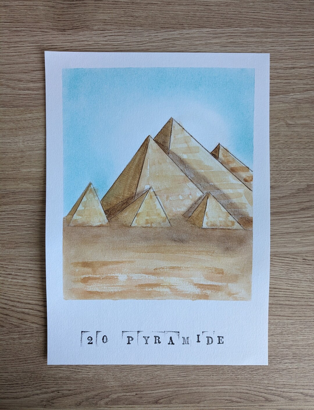 Illustration for Decoration Egypt Theme Yellow and Blue Pyramids - Etsy