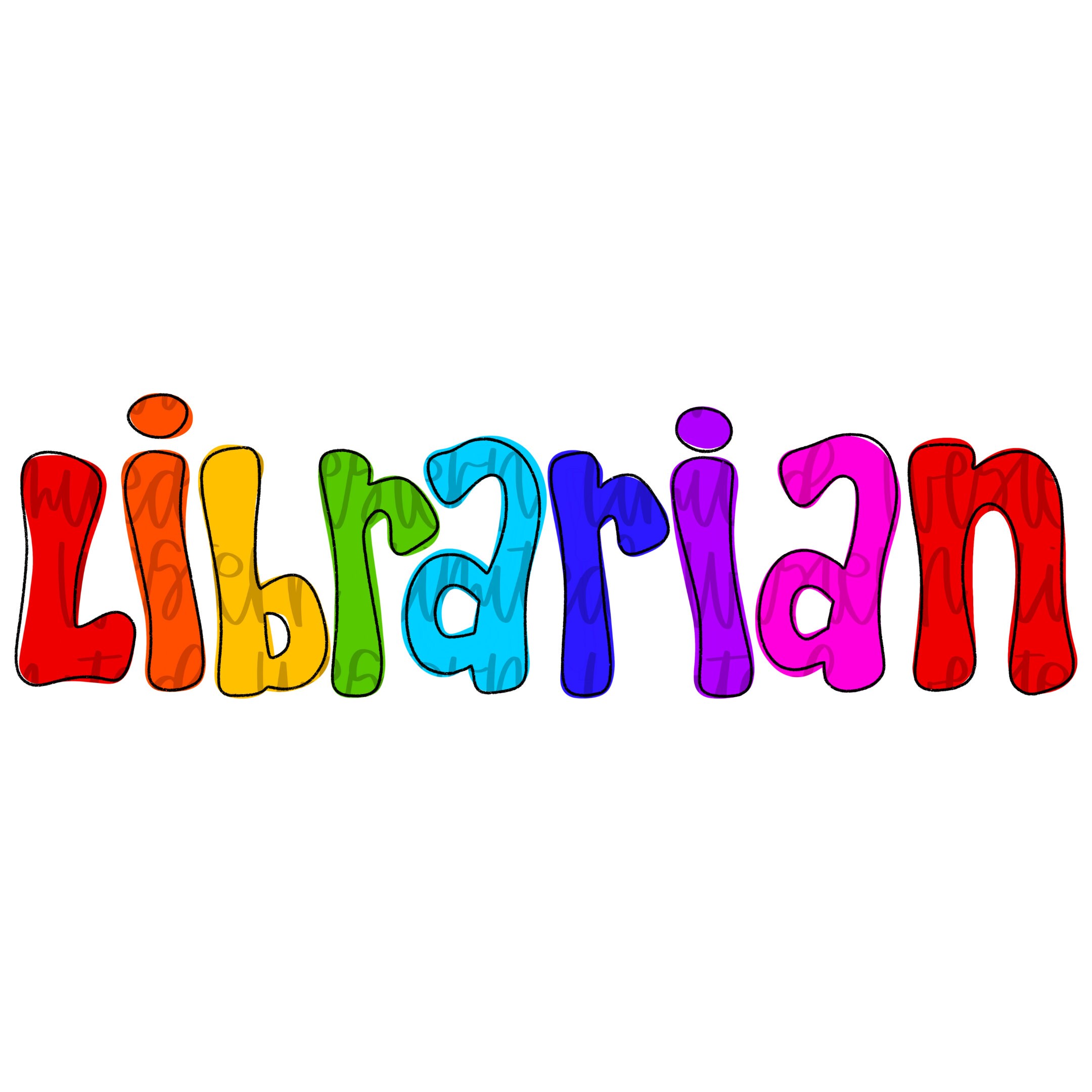 Rainbow Librarian PNG Librarian PNG Librarian Clipart School Library ...