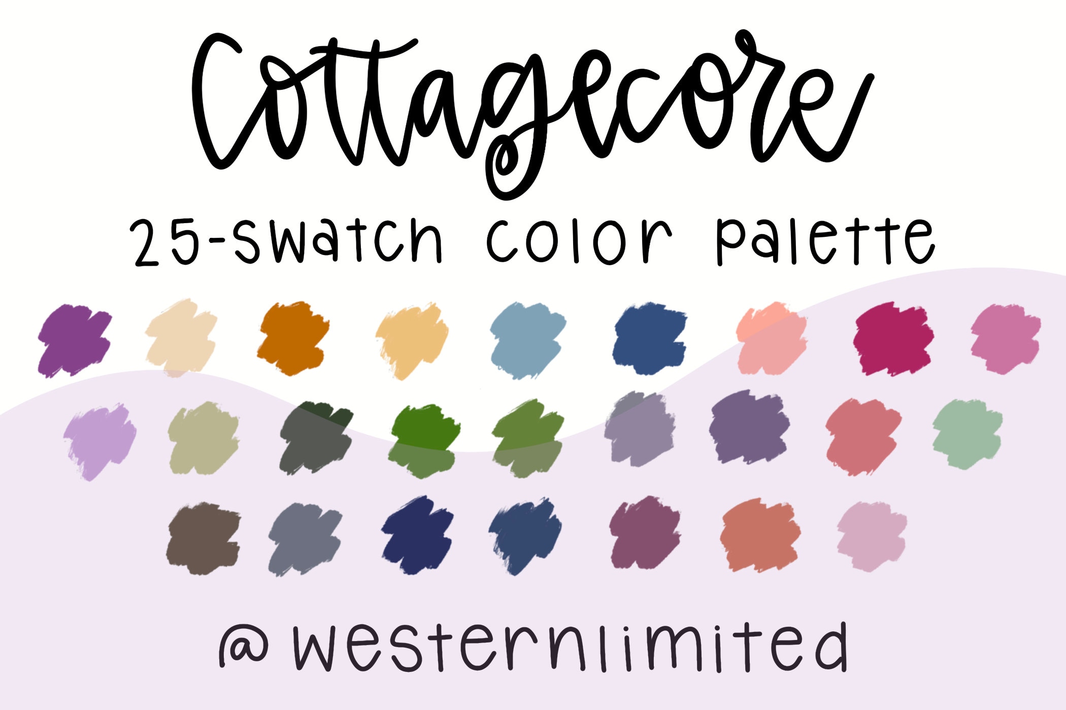 Cottagecore Color Palette Cottage Core Swatches Color Palette for ...