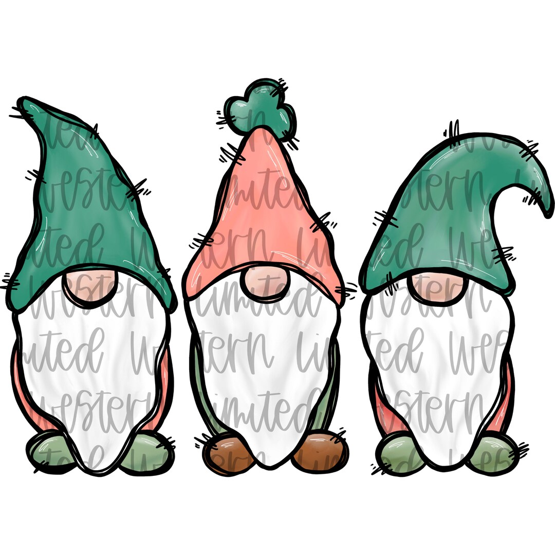 Gnome Christmas PNG Christmas Gnomes PNG Holiday Gnomes PNG Doodle ...