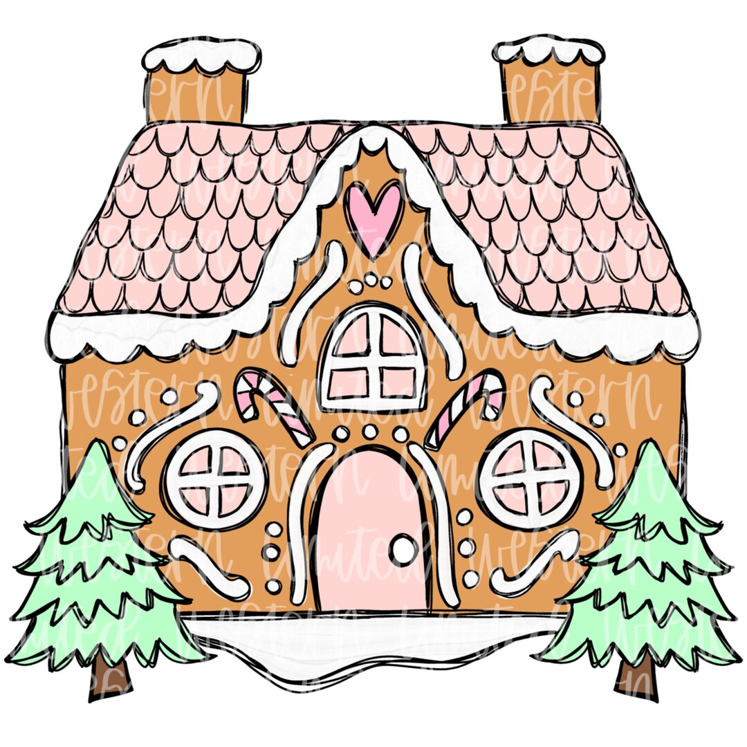 Gingerbread House PNG | Gingerbread PNG | Pink Christmas Clipart ...
