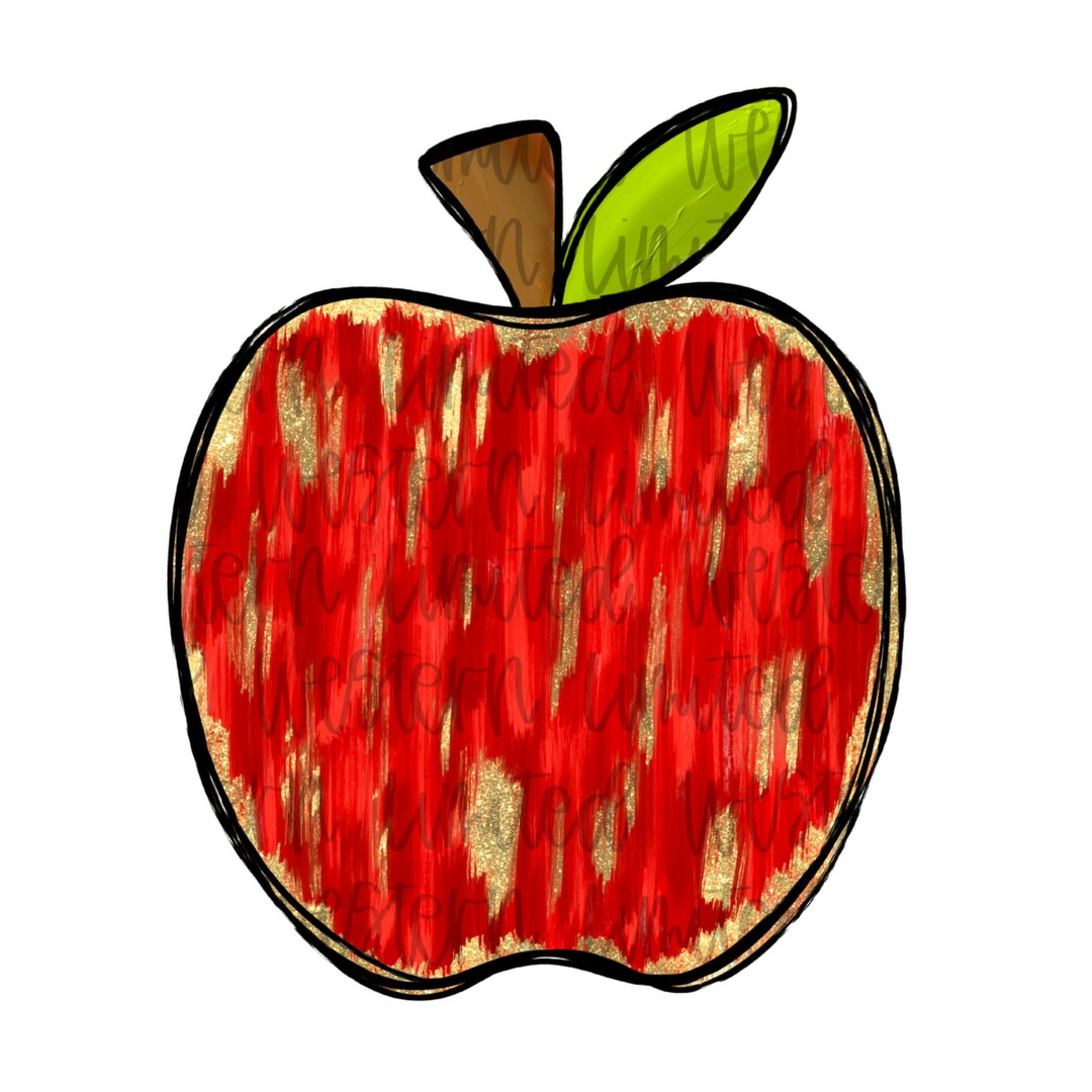 Gold Foiled Apple PNG Teacher PNG Apple Sublimation PNG Teacher ...