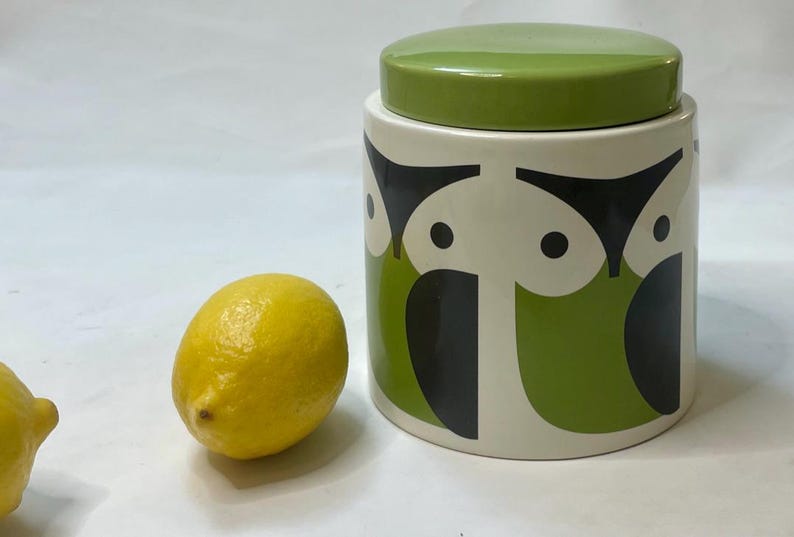 Orla Kiely 1L Ceramic Storage Jar Owl With Lid - Etsy