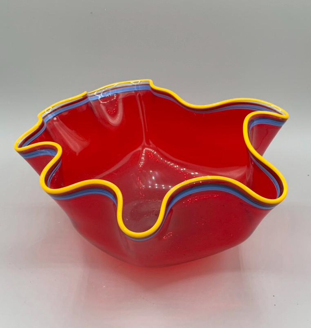 Vintage Peter Secrest Studio Art Glass Bowl Signed and Dated 1994 - Etsy