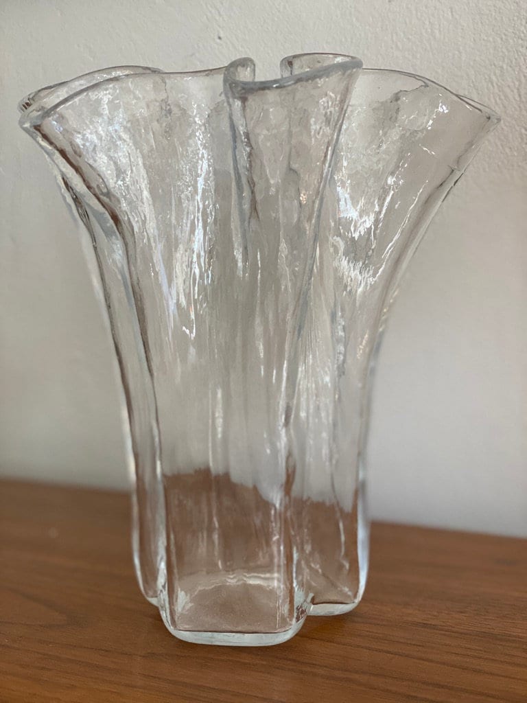 Folded Glass Vase by Muurla, Finland. - Etsy