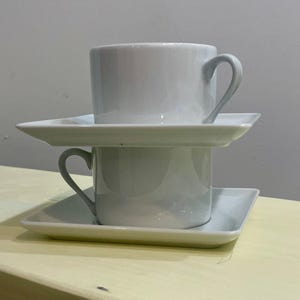 Apilco Porcelain France Tea Cup and Saucer Set - Etsy