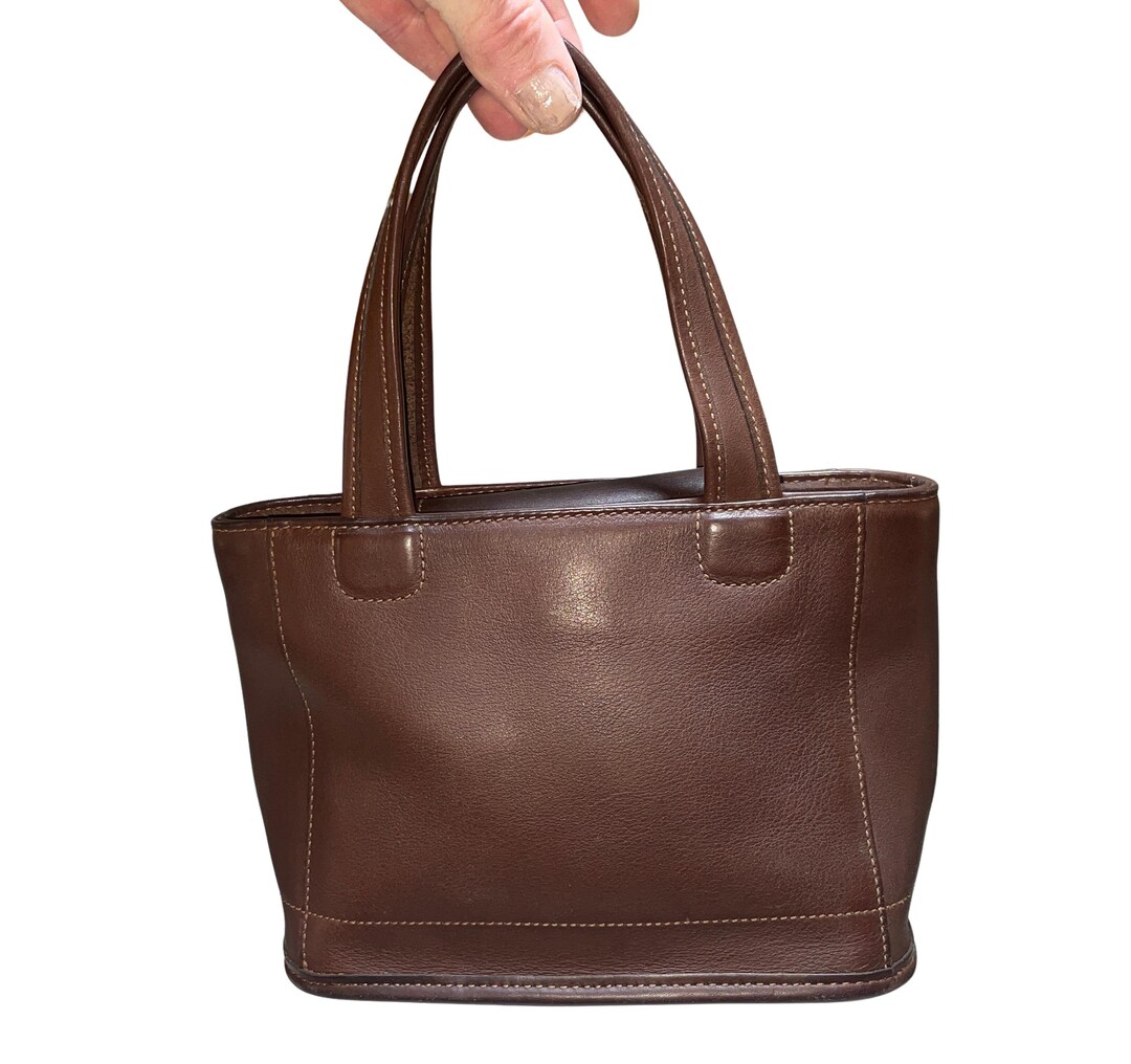 Vintage Coach Mini Bleecker Tote - Brown Leather - Handcrafted - Magnetic Closure - Excellent ...