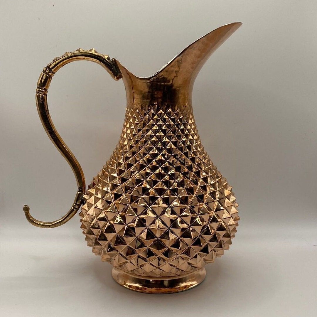 Copper Jug, Totally Handmade Tinned Copper Jug Kitchen Utensil Water ...