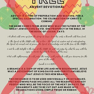 DIY JESSE TREE Printable Pdf Jesse Tree Devotional Book Christmas ...
