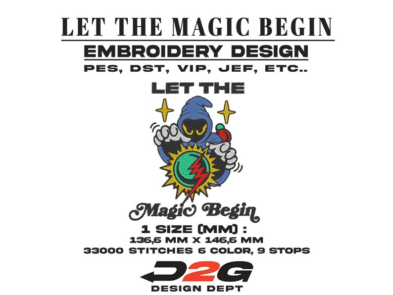 Let the Magic Begin Wizard Typography Cartoon Vintage Tatoo Character ...