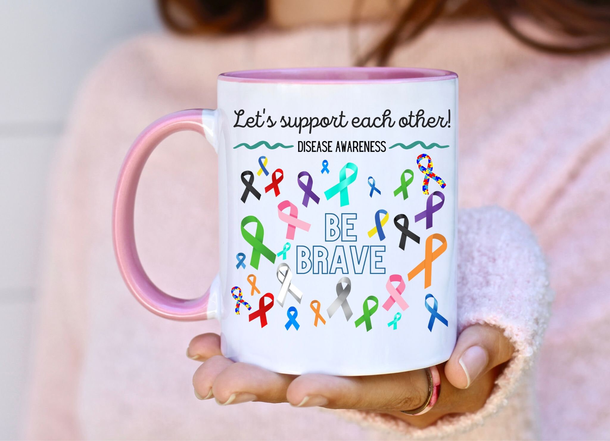 Let's Support Each Other, Disease Awareness Mug, Gift for Nurses, Gift ...
