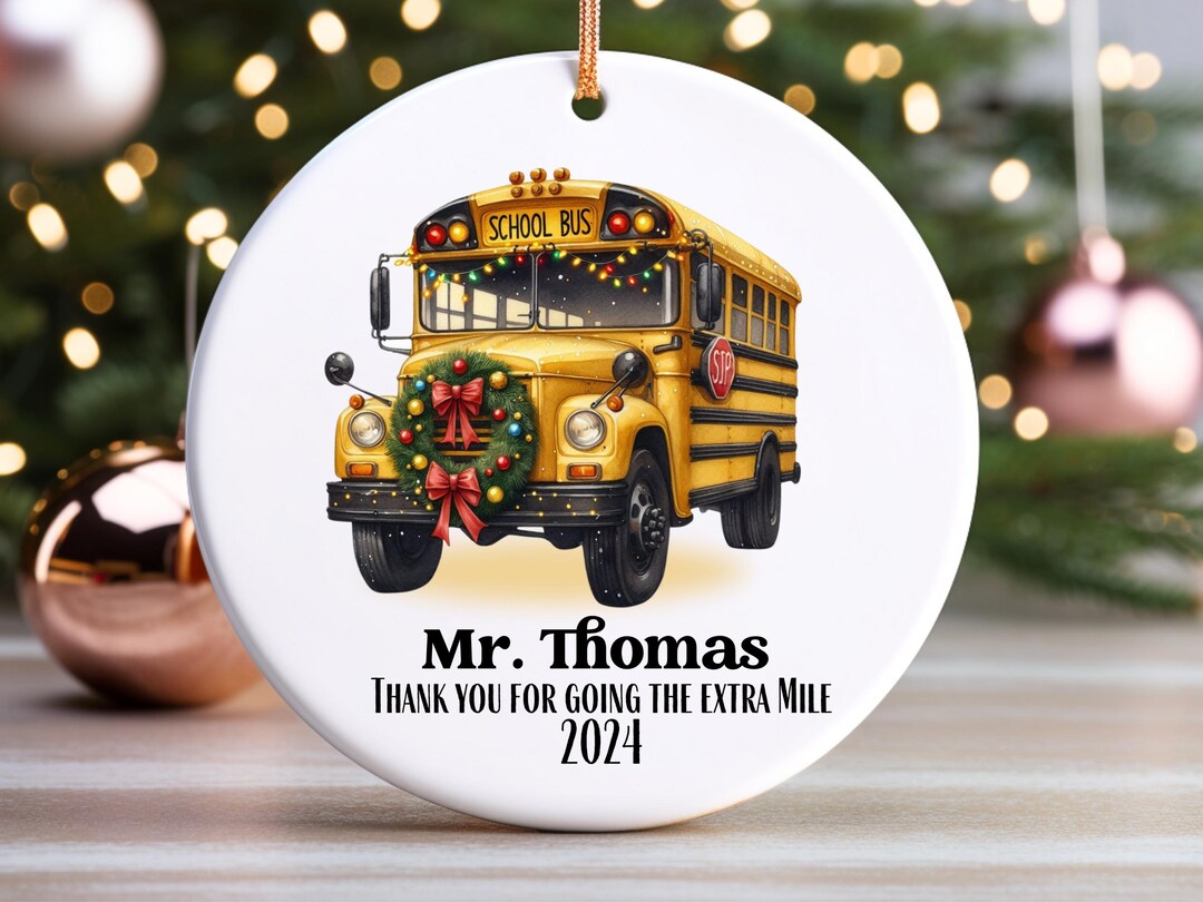 Personalized School Bus Driver Ornament: Thank You Gift - Etsy