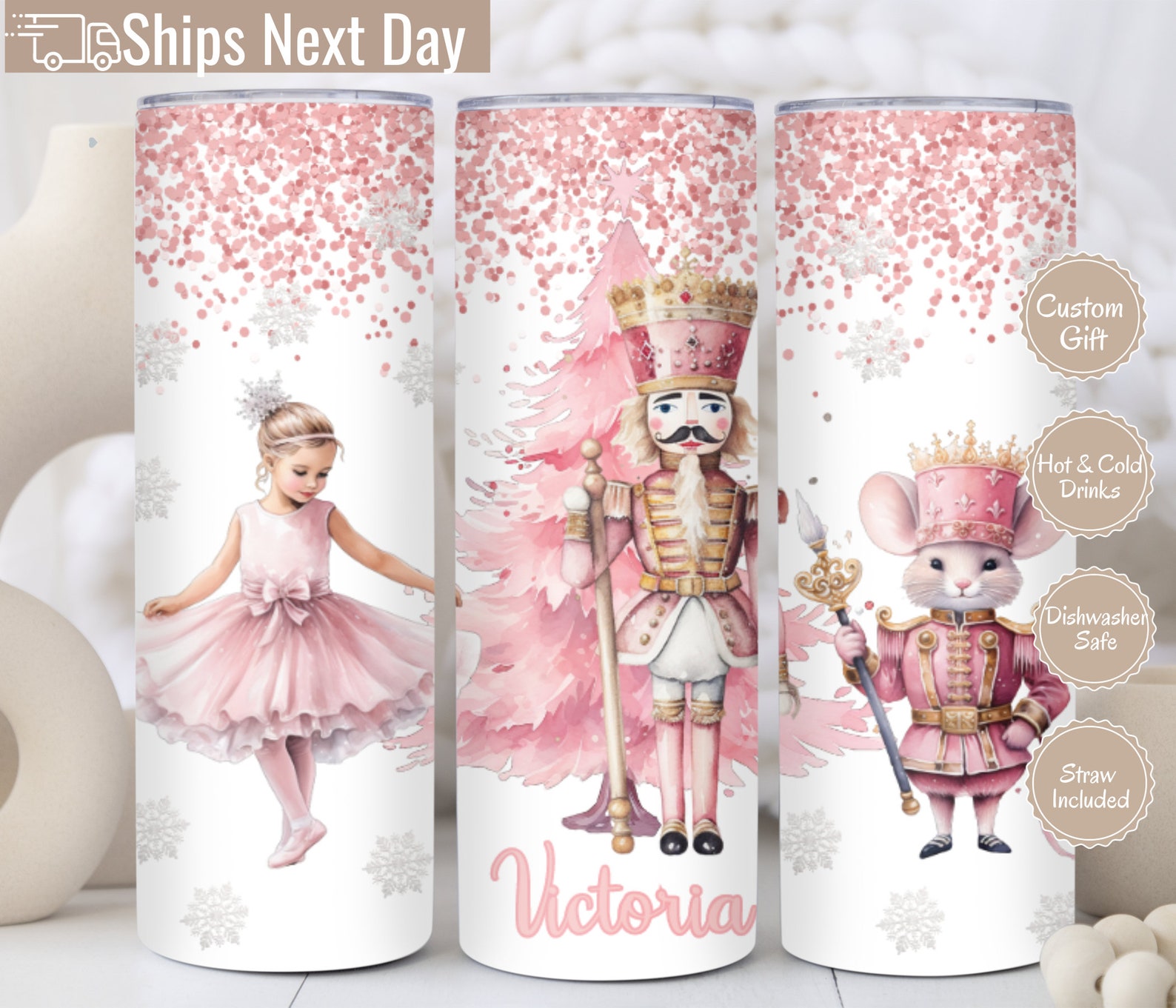 Nutcracker Ballerina Personalized Tumbler, Ballet Dancer Gift ...