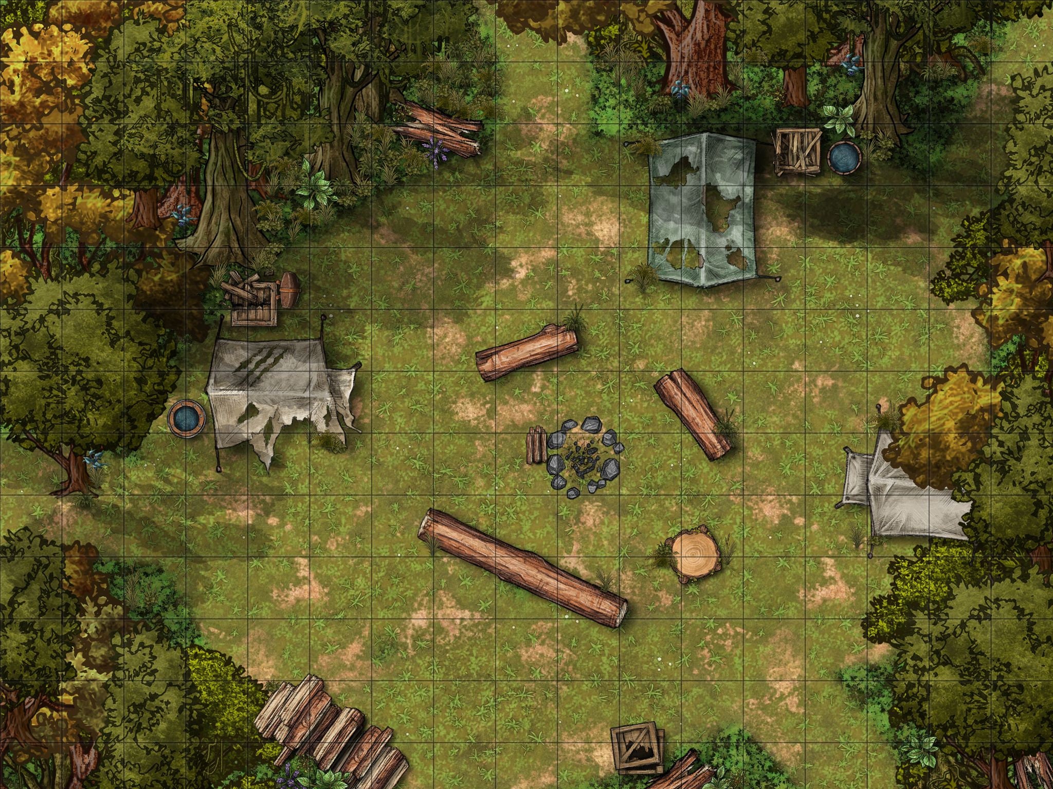 Abandoned Camp DND Map digital Download - Etsy