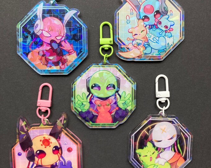 READ LAST IMAGE Rain World Iterator Holographic Acrylic Charms - Etsy