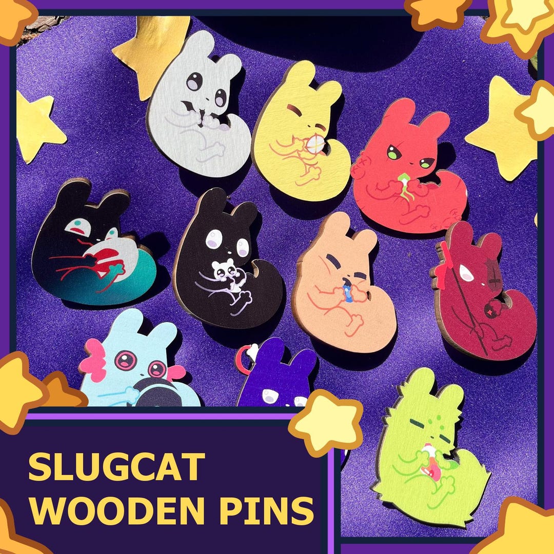 Rain World Slugcat 2 in Wooden Pins - Etsy