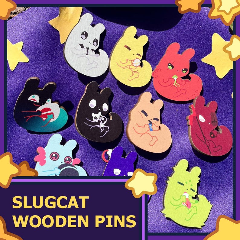 Rain World Slugcat 2 in Wooden Pins - Etsy