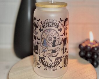 Wednesday Addams Glass Cup Png - Etsy