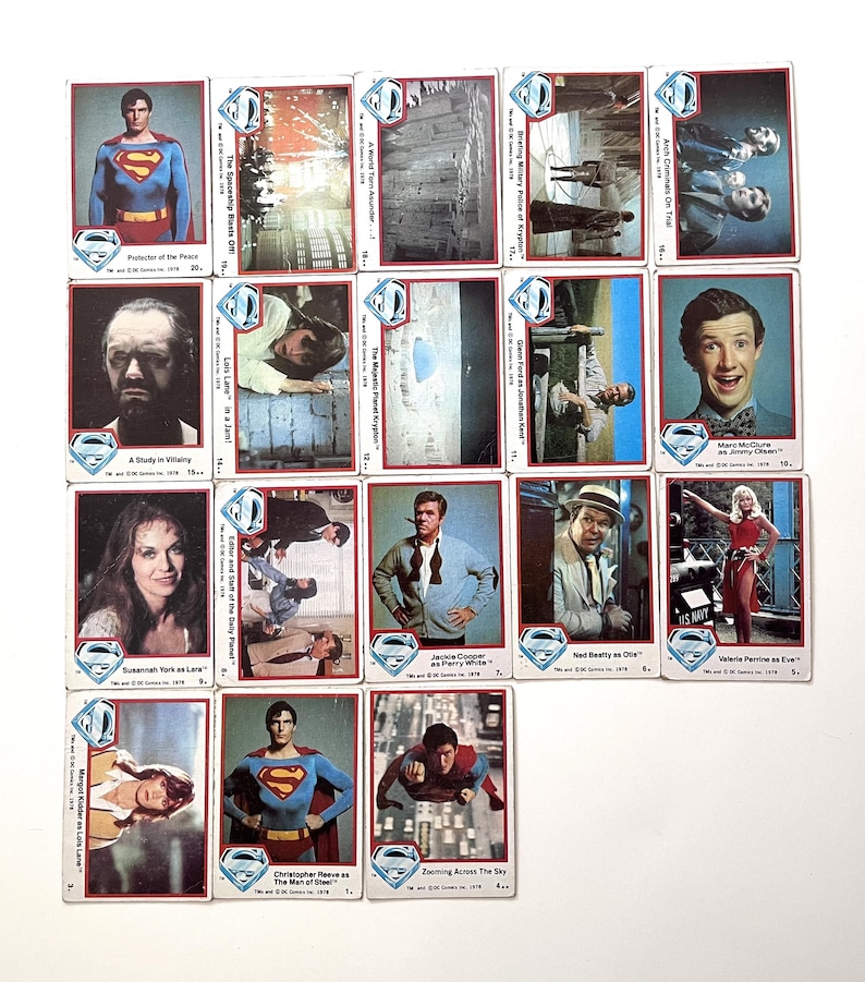 1978 Superman Trading Cards - Etsy
