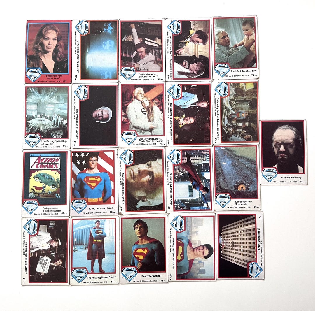 1978 Superman Trading Cards - Etsy