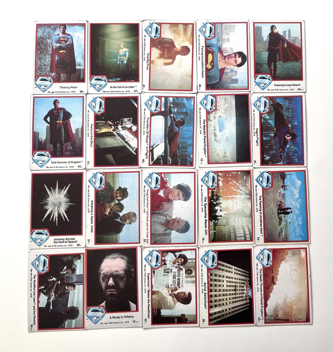 1978 Superman Trading Cards - Etsy