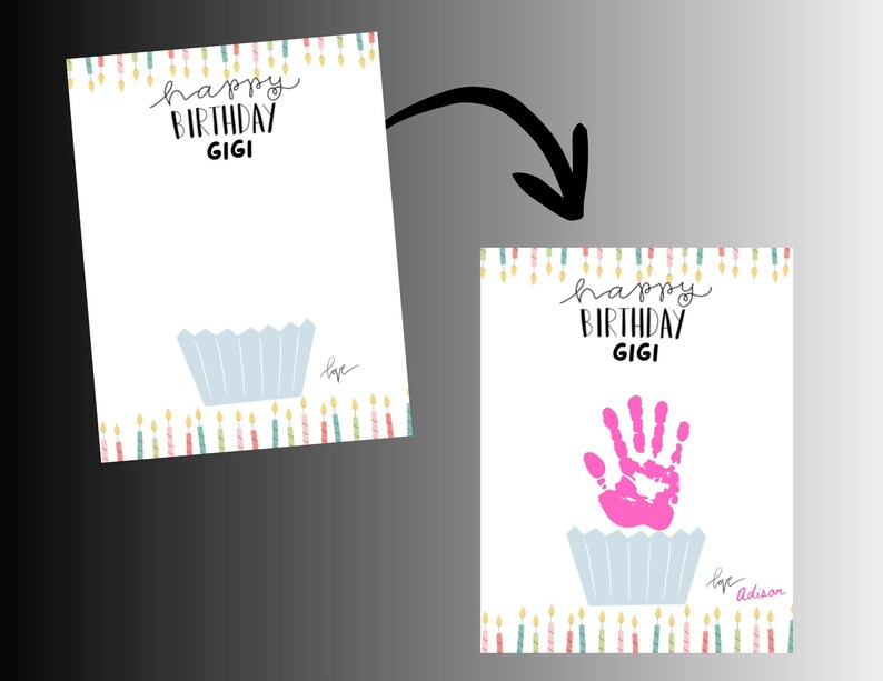 Happy Birthday Gigi Printable Handprint Poem, Printable Birthday Gift ...