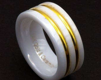 Ceramic Gold Ring - Etsy