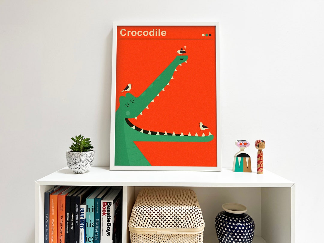 Crocodile Poster - Etsy