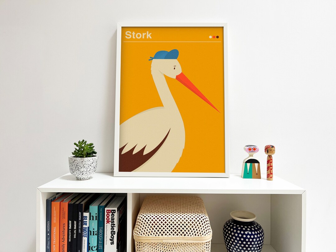 Stork Poster - Etsy