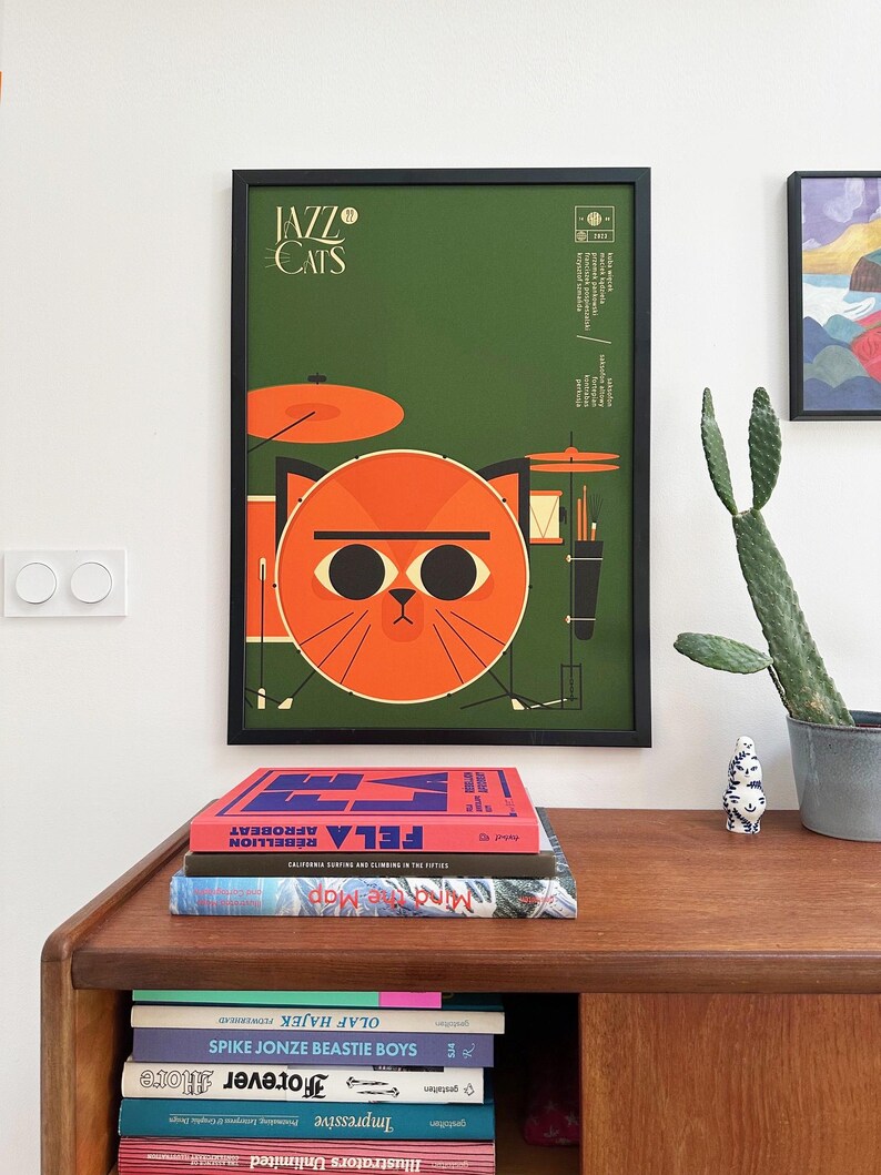 Jazz Cats September Poster - Etsy