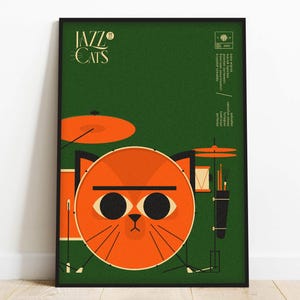 Jazz Cats September Poster - Etsy