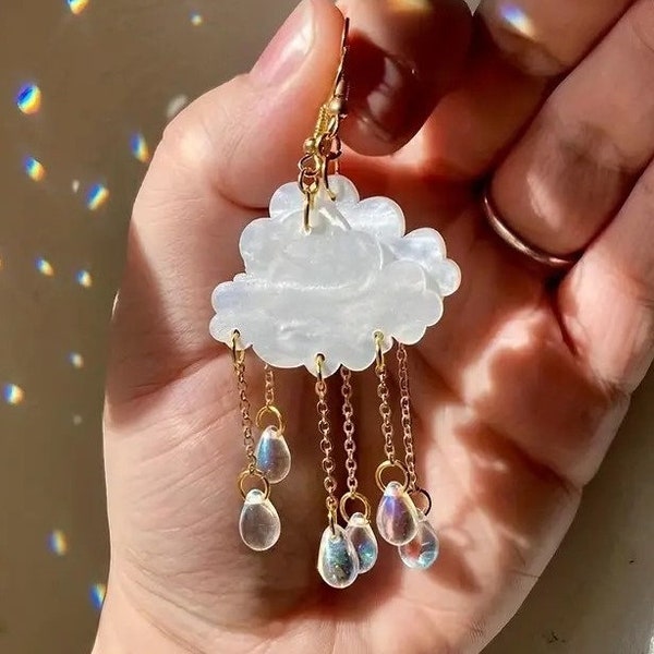 Rain Cloud Earrings - Etsy